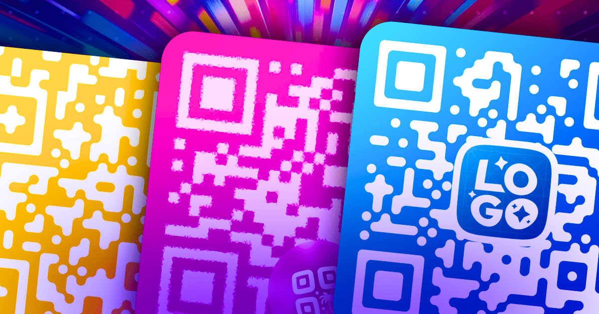 カラー＆形状QRコード例 | カスタムQRコード作成