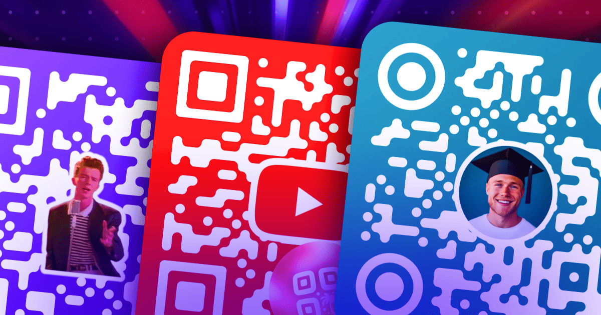 Custom Templates QR Codes Sample with Image, Logo, Color & Shape