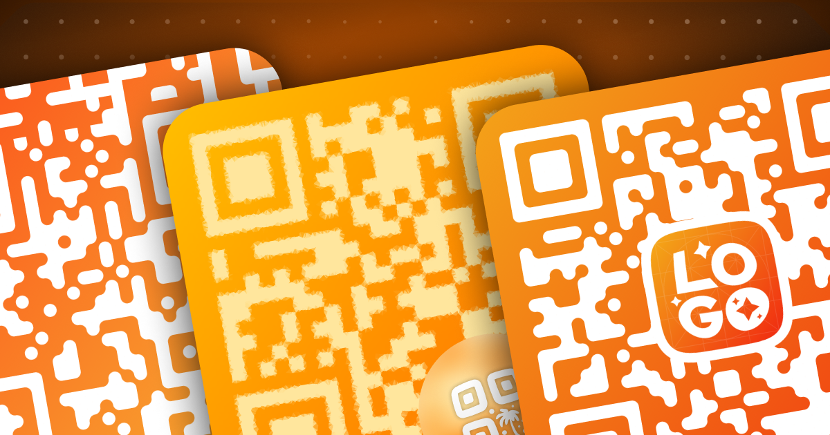 鮮やかなオレンジカラーで作るQRコード作成｜ユニークなデザインテンプレートのご提案