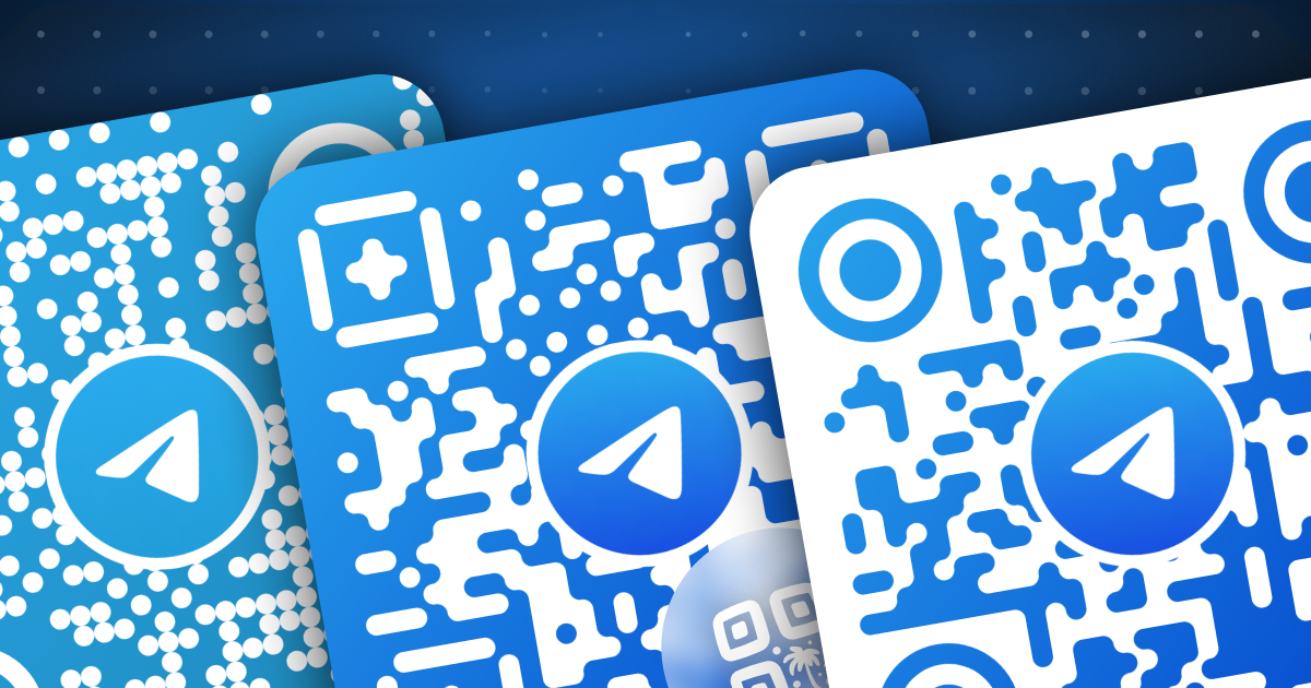 Telegram 標誌藍 | QR Code 範本 qr code 產生器
